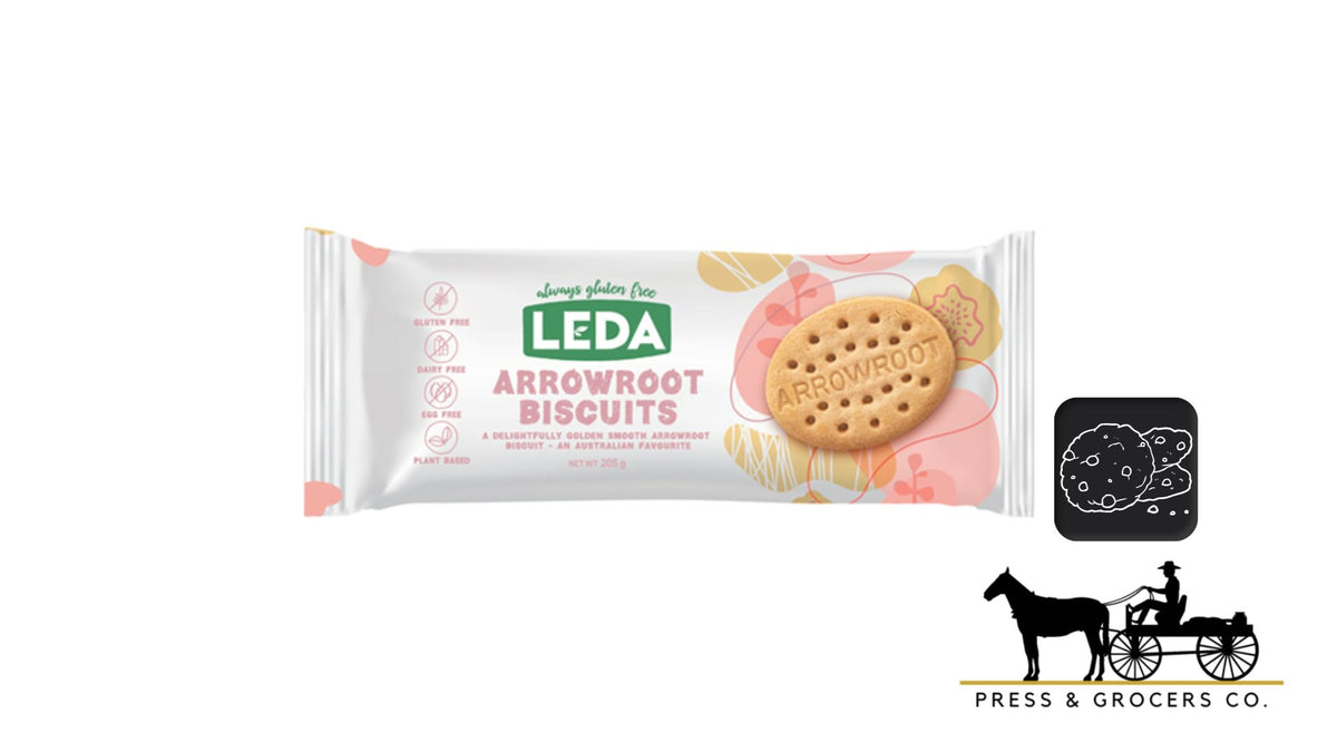 Leda Nutrition Biscuits Arrowroot 205g – Press & Grocers Co.