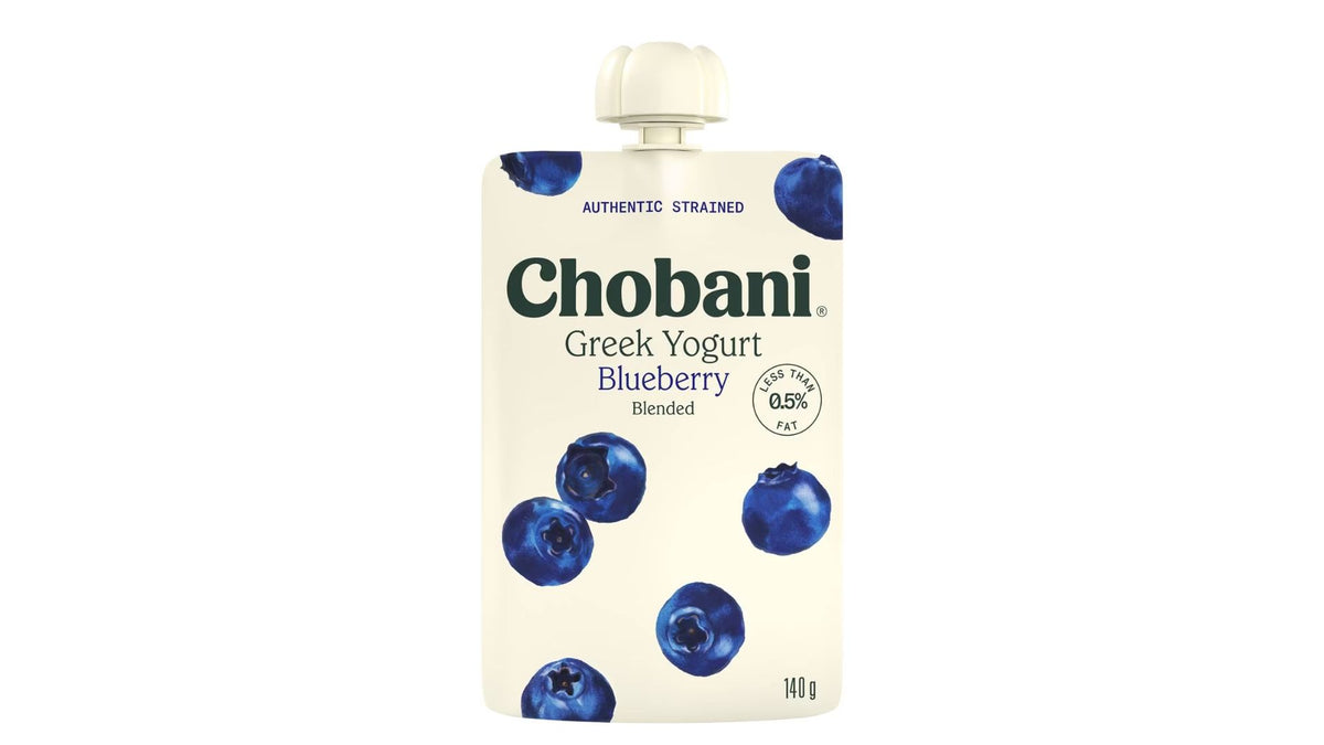 Chobani Greek Yoghurt Blueberry Pouch 140g – Press & Grocers Co.