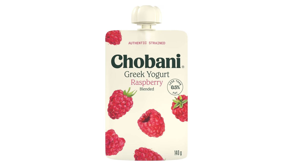 Chobani Greek Yoghurt Pouch Raspberry 140g – Press & Grocers Co.