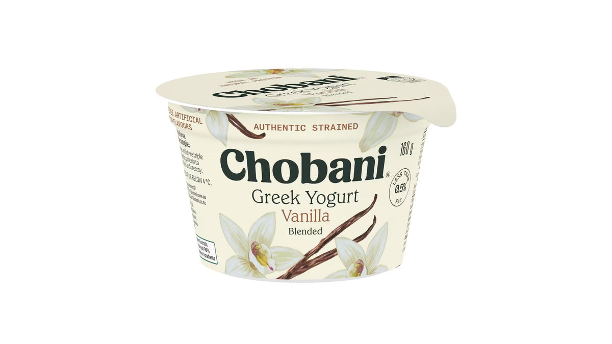 Chobani Greek Yoghurt Tub Vanilla 160g – Press & Grocers Co.