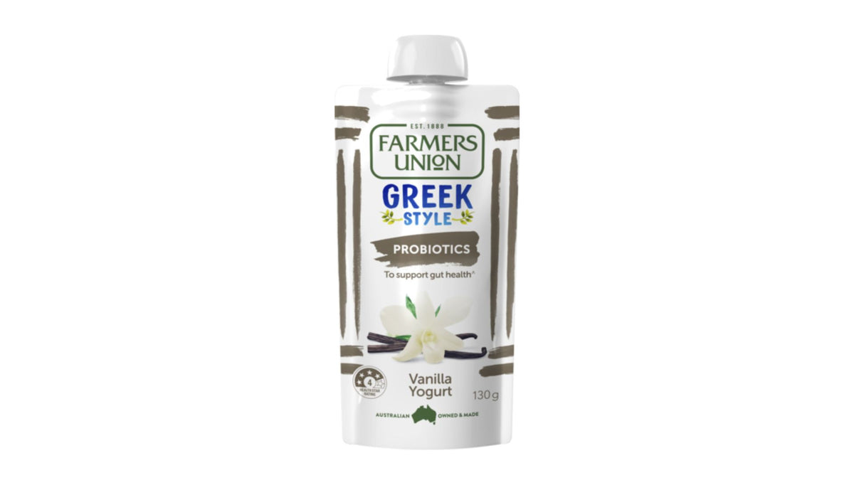 Farmers Union Greek Style Probiotic Yoghurt Pouch Vanilla 130g – Press ...