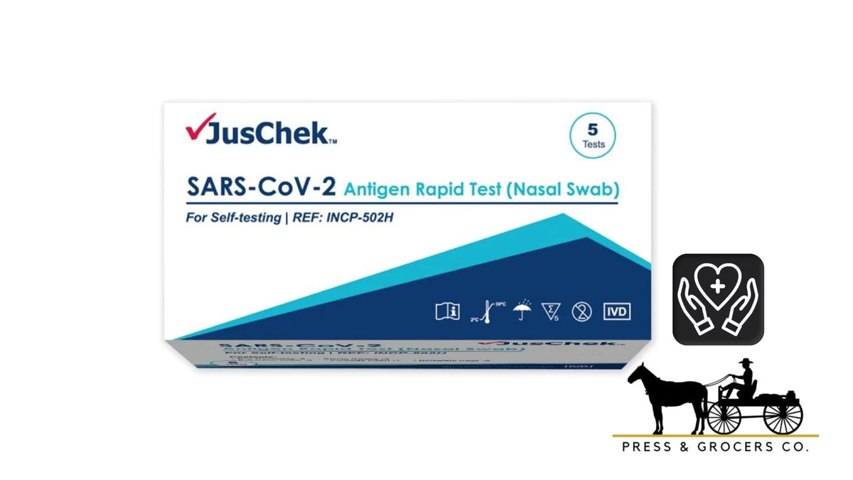JusChek COVID-19 Antigen Rapid Test Kit (Nasal Swab) 5PK – Press ...