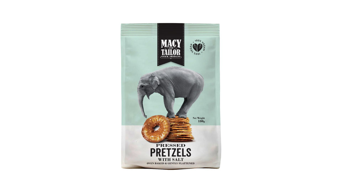 Macy Tailor Pressed Pretzels Salt 180g Press And Grocers Co