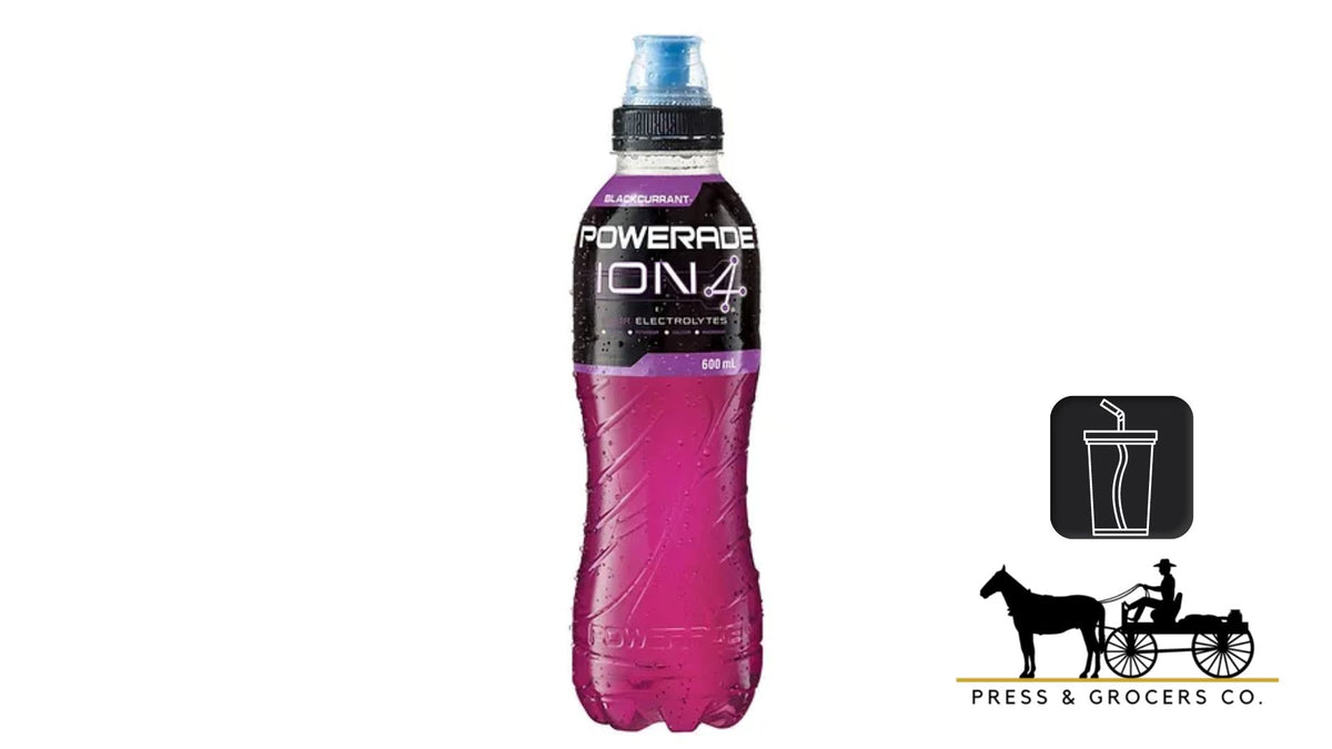 Powerade Blackcurrant Flo Cap 600ml – Press & Grocers Co.