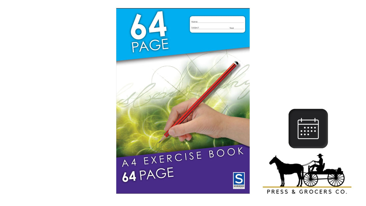 Sovereign A4 Exercise 64 Pages Book Ea – Press & Grocers Co.