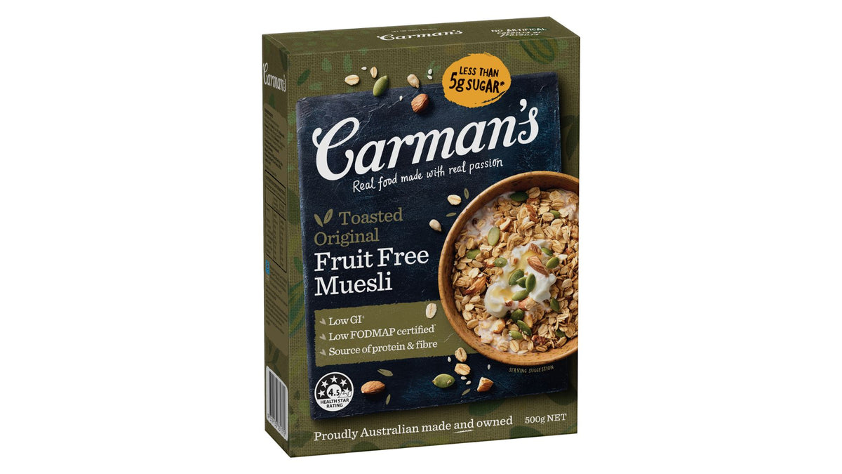 Carman's Original Fruit Free Muesli 500g – Press & Grocers Co.
