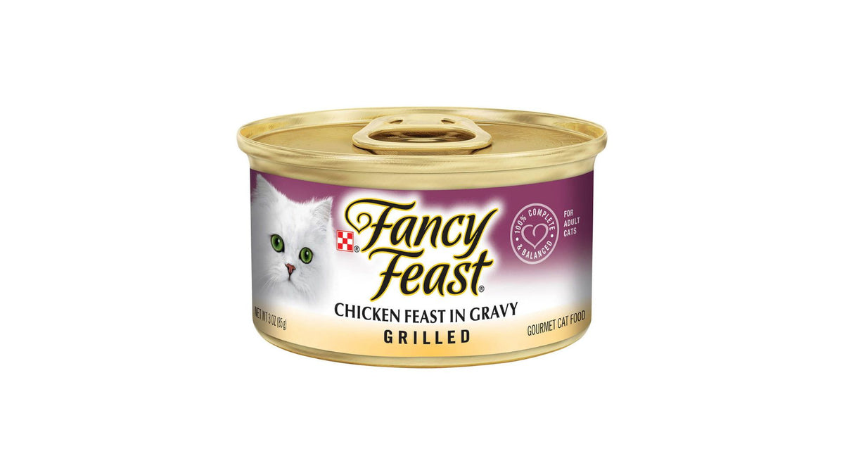 Fancy Feast Adult Classic Chicken Feast Gravy Grilled Wet Cat Food 85g ...