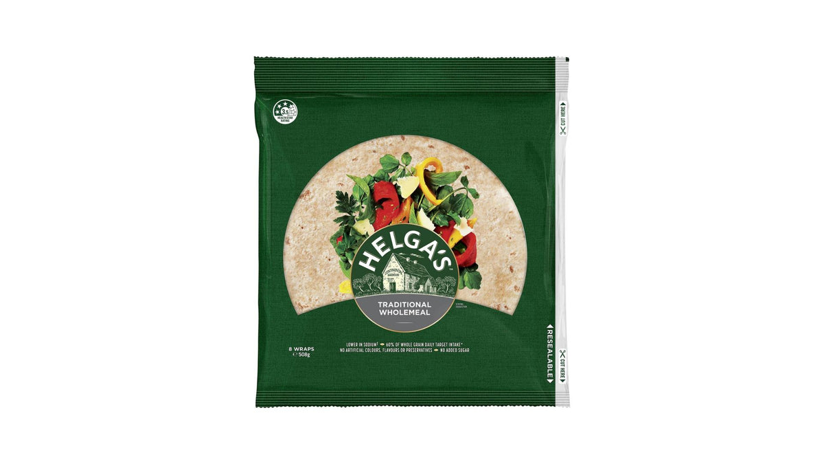 Helga's Traditional Wholemeal Wraps 8pk – Press & Grocers Co.