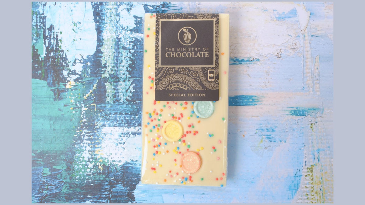 Ministry of Chocolate White Fizz 100g – Press & Grocers Co.