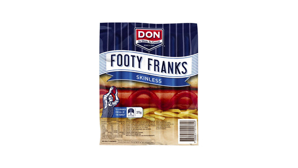Don Skinless Footy Franks 375g – Press & Grocers Co.